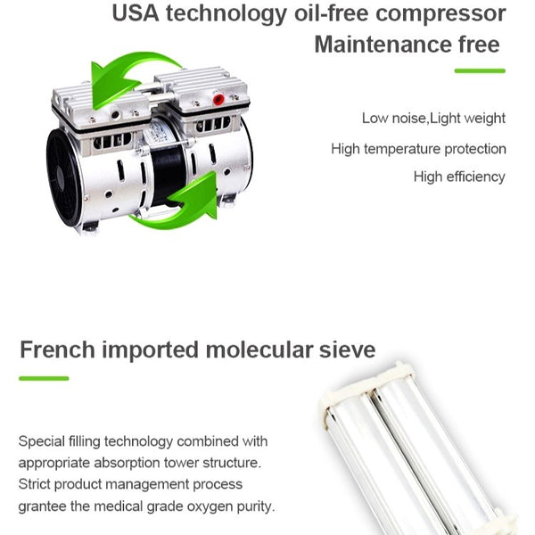 Continuous Flow Oxygen Concentrator | For Use Of Inhalation Therapy